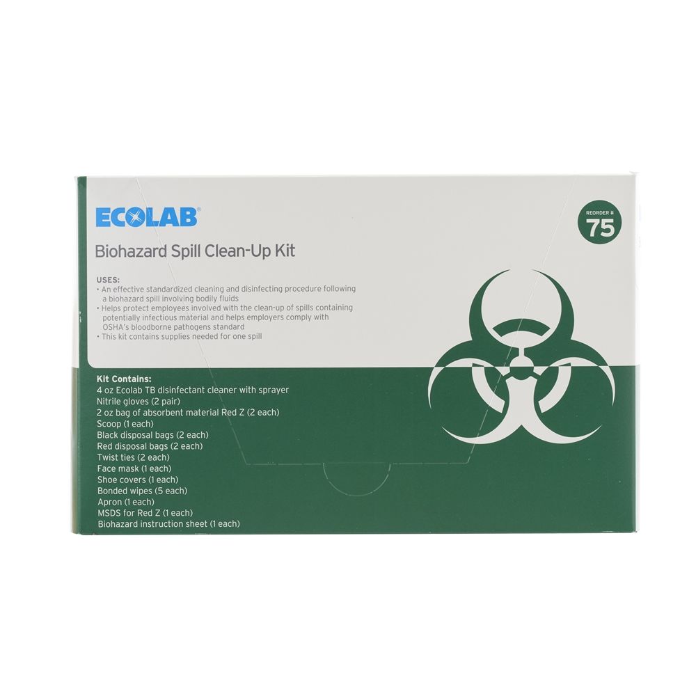 GuestSupply US | Ecolab® Biohazard Spill Clean-Up Kit, Reorder# 75