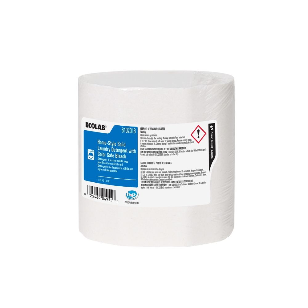 GuestSupply US | Ecolab® Home-Style Solid Laundry Detergent with Color ...