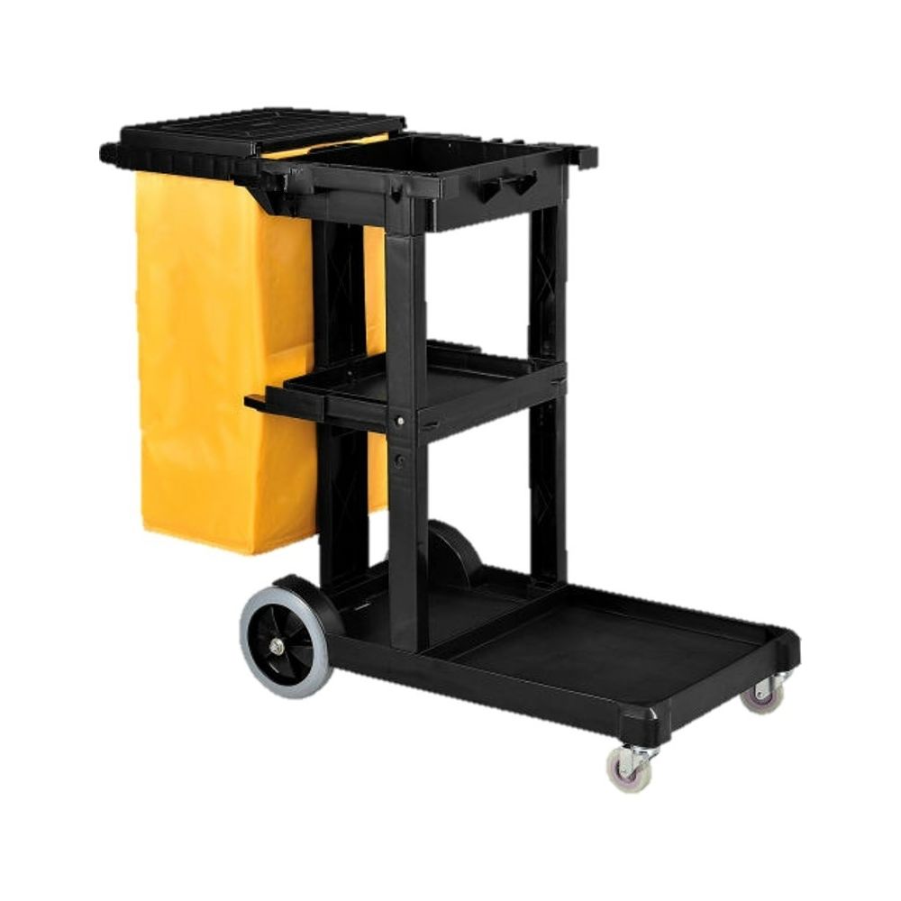 GuestSupply US | Better Brush Janitor Cart, Black
