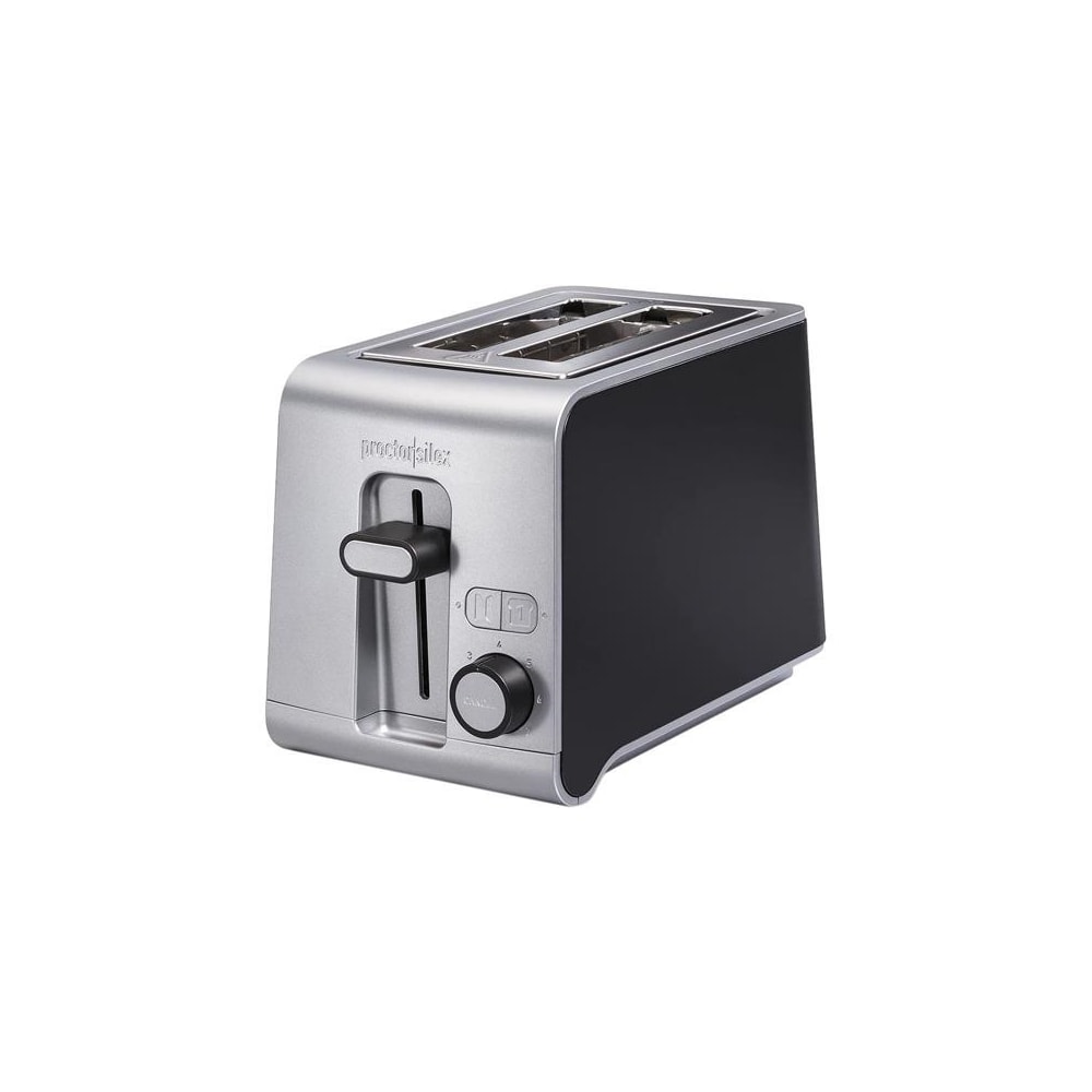 GuestSupply US | Proctor Silex 2-Slice Wide Slot Toaster, Silver and Black