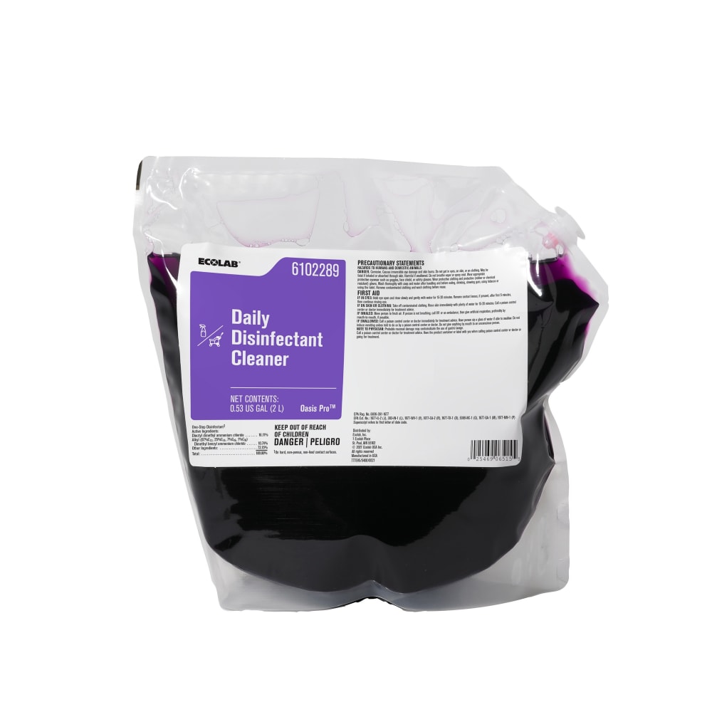 GuestSupply US | Ecolab Daily Disinfectant Cleaner, 2 Liter, #6102289