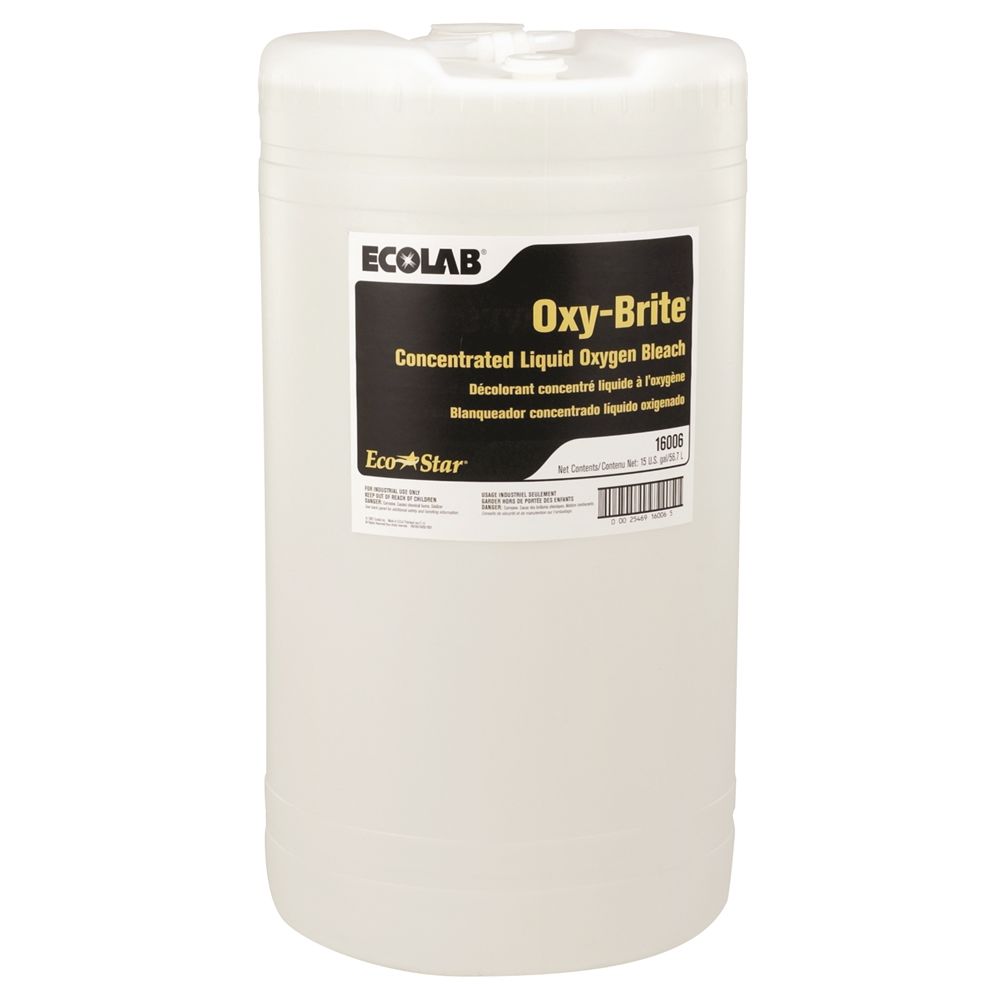 GuestSupply US | Ecolab® Liquid Laundry Oxygen Bleach, 15 Gallon #6116006