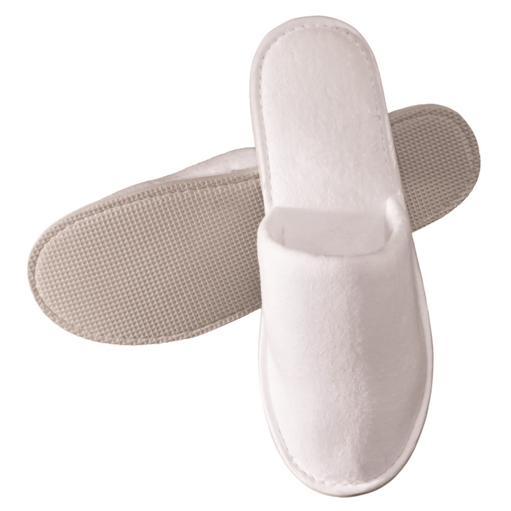 GuestSupply US | Womens Closed Toe Slippers, Cotton Terry Velour ...