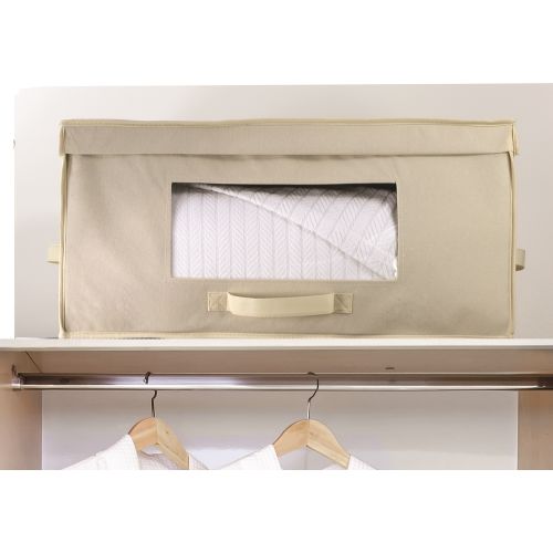 GuestSupply US | Fabric Blanket Box with Window and Hinged Lid ...