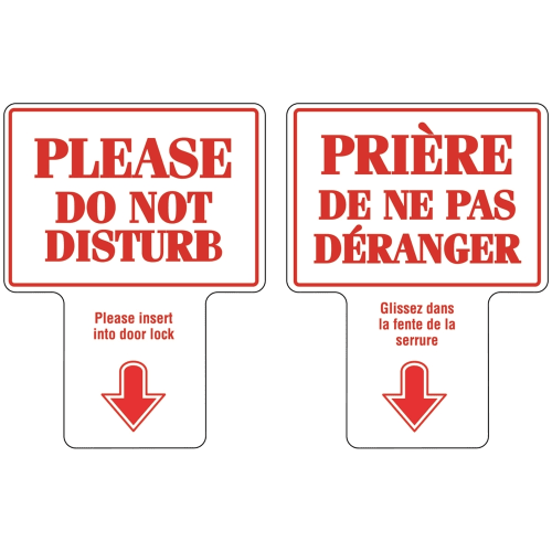 GuestSupply CA | Key Lock Do Not Disturb Top Insert Sign, Bilingual