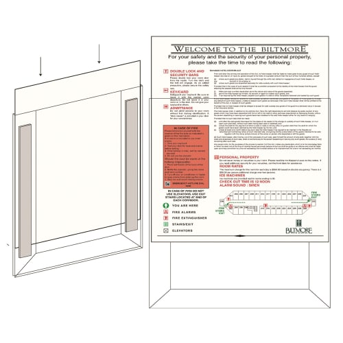 GuestSupply US | Flat Sign Holder with Tape, 8.5x11, Clear