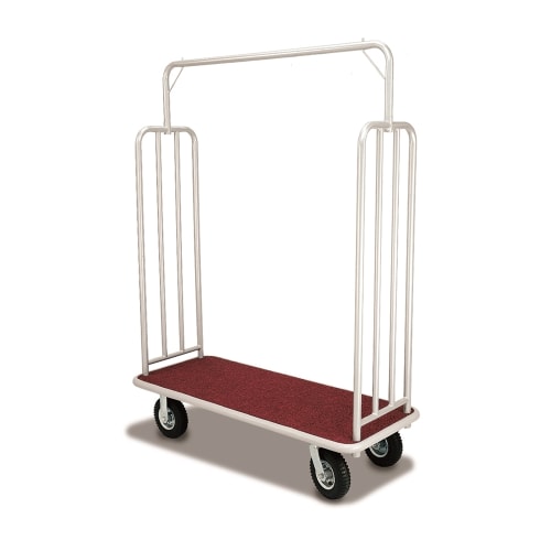 GuestSupply CA | Standard Luggage Cart, Carpeted Steel Deck w/ Full ...