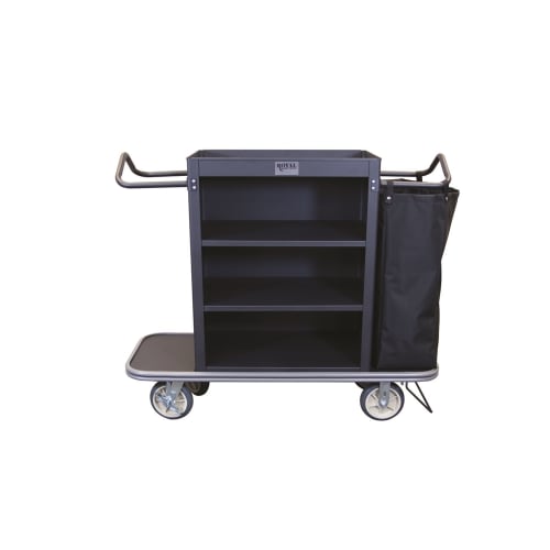 GuestSupply US | Royal Basket Slim Line Metal Housekeeping Cart 3 Shelf ...