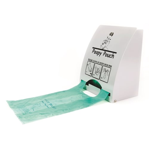 GuestSupply US | Poopy Pouch Express Dispenser, Silver Metallic