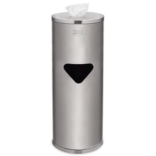 GuestSupply US | 2XL-73, G4 Wipe Stand with Trash Bucket, Stainless Steel