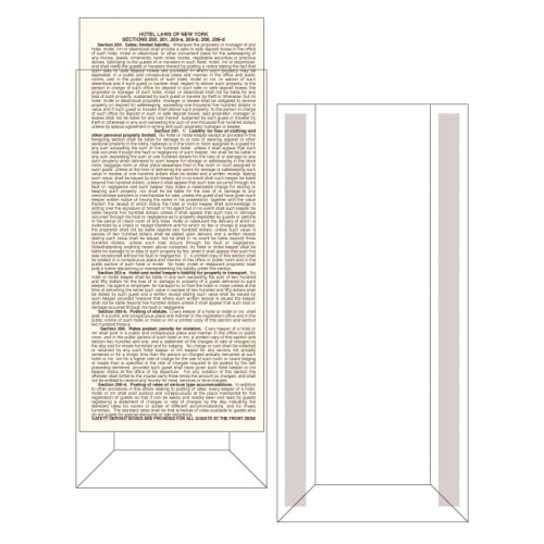 GuestSupply US | Display Holder for Law Card 5x13 Clear