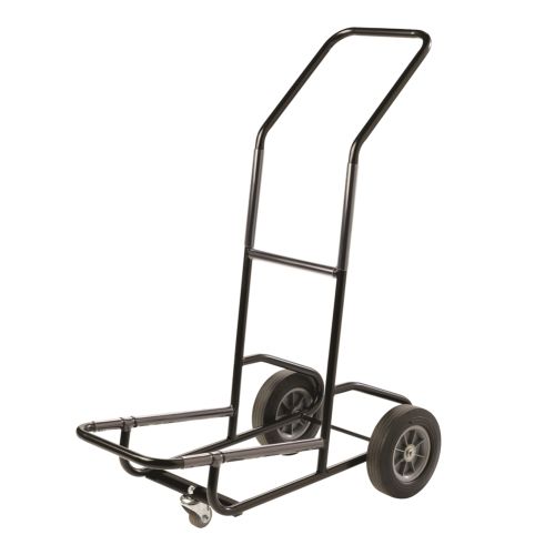 GuestSupply US | MTS Seating | 3-Wheel Stack Chair Hand Truck, Satin Black