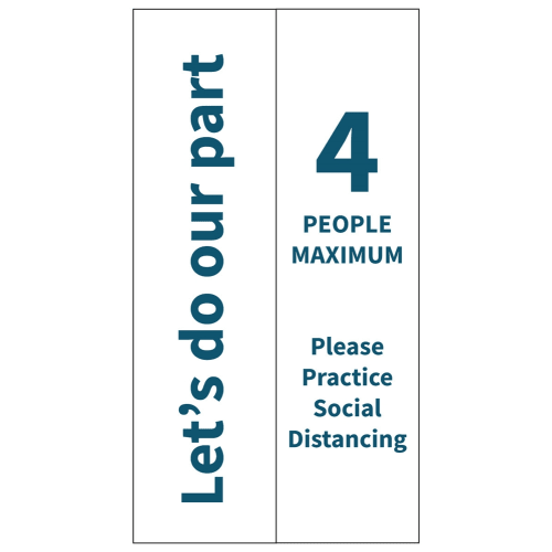 GuestSupply US | Social Distancing Elevator Door Decal, 36 in W x 90 in ...