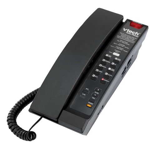 GuestSupply US | VTech® A2211-SPK Single-Line Contemporary Telephone, Black