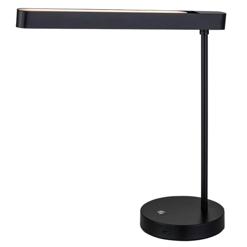 GuestSupply US | Arkansas Lighting Desk Lamp, 6955E2U-LED, Black