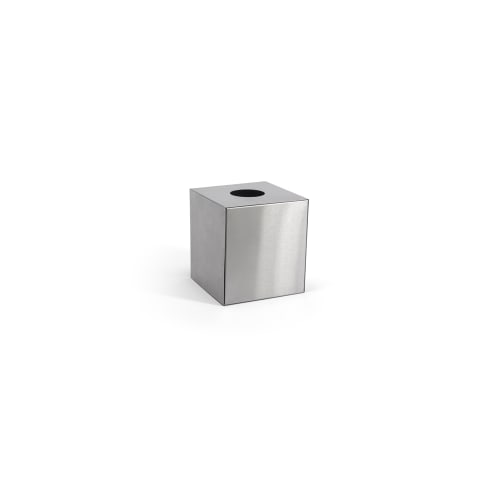 GuestSupply US | Tokyo Brushed Stainless Tissue Box Cover, Silver