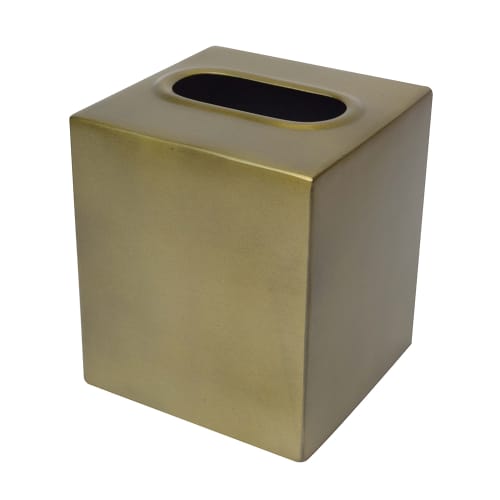 GuestSupply US | Antique Tissue Box Cover, Brass