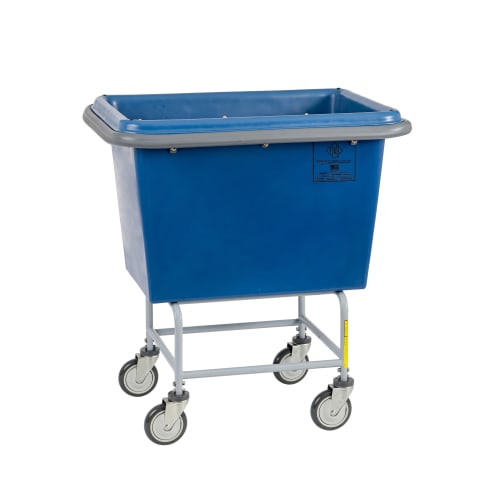 GuestSupply US | R&B Wire 6 Bushel Elevated Poly Bumper Truck, Blue