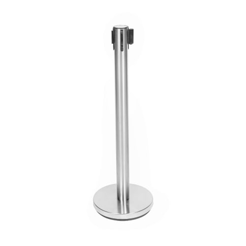 GuestSupply US | Standard 6ft Crowd Control Stanchion, Stainless Steel