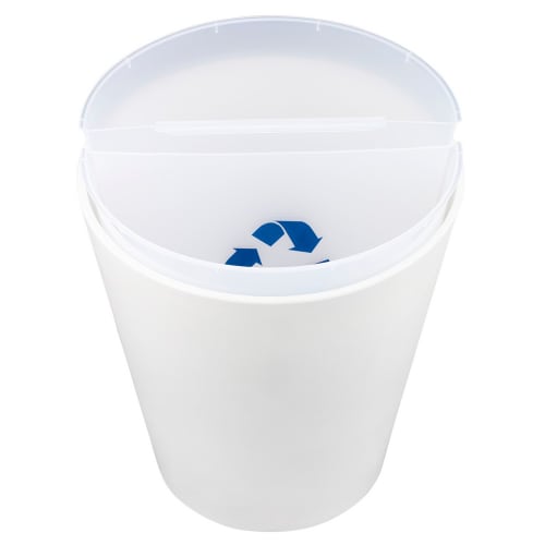 GuestSupply US | Madison Plastic Dual Wastebasket Interlocking Recycle ...