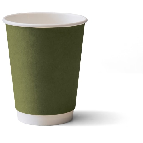 GuestSupply US | Jungle Double Wall Green Paper Cup, 8oz