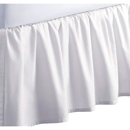 GuestSupply US | L.A. Baby Crib Skirt Dust Ruffle for Mini Cribs, White