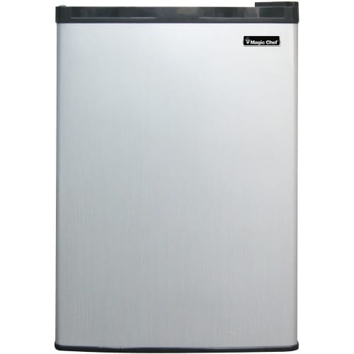 GuestSupply US | Magic Chef Mini Fridge, 2.6 Cu Ft, Stainless Steel