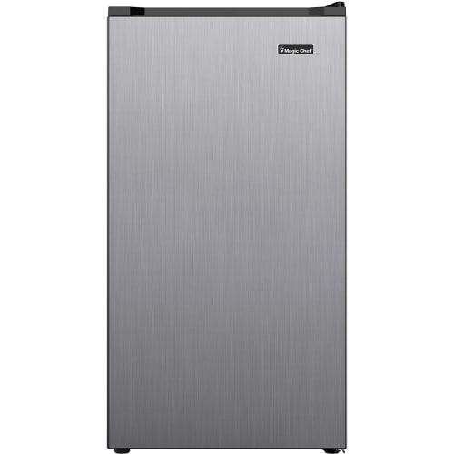 GuestSupply US | Magic Chef Mini Fridge, 3.2 Cu Ft, Stainless Steel