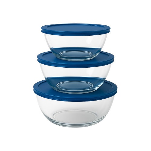 GuestSupply CA | Fortis 6 Piece Glass Storage Bowl Set