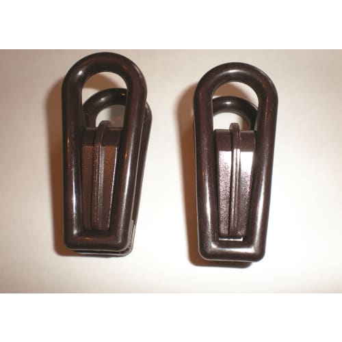 GuestSupply US | Plastic Hanger Replacement Clips, Brown