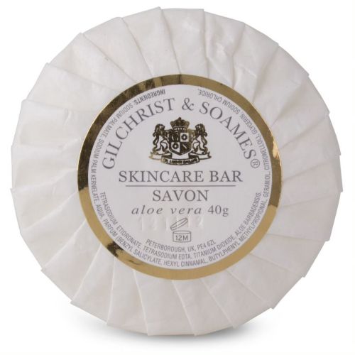 GuestSupply US | English Spa Round Aloe Soap, Tissue Pleat Wrap, 1.5oz/42g