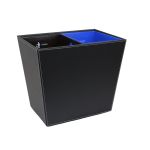 GuestSupply US | Dual Chamber 22.5 Quart Wastebasket/Recycle Bin, Black