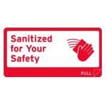 GuestSupply US | Ecolab® Sanitized Surface Decal, Red & White ...