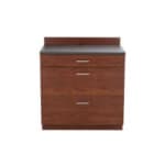 GuestSupply US | Hospitality Base Cabinet, Three Drawer, Mahogany