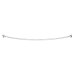 GuestSupply US | Crescent Rod Curved Shower Rod, 5', Bright Stainless Steel