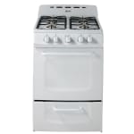 GuestSupply US | Avanti 24" Gas Range with Solid Metal Door, White