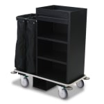 GuestSupply US | Forbes Steel In-Room Housekeeping Cart, Three Shelves