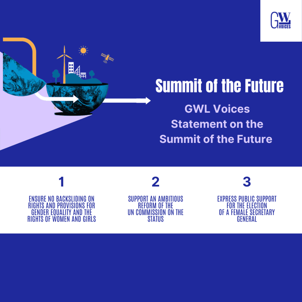 GWL Voices’ Official Statement on the Summit of the Future | GWL Voices