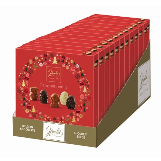 CARAMEL MINI'S WINTER RED 175G - Delicious Belgian Chocolate