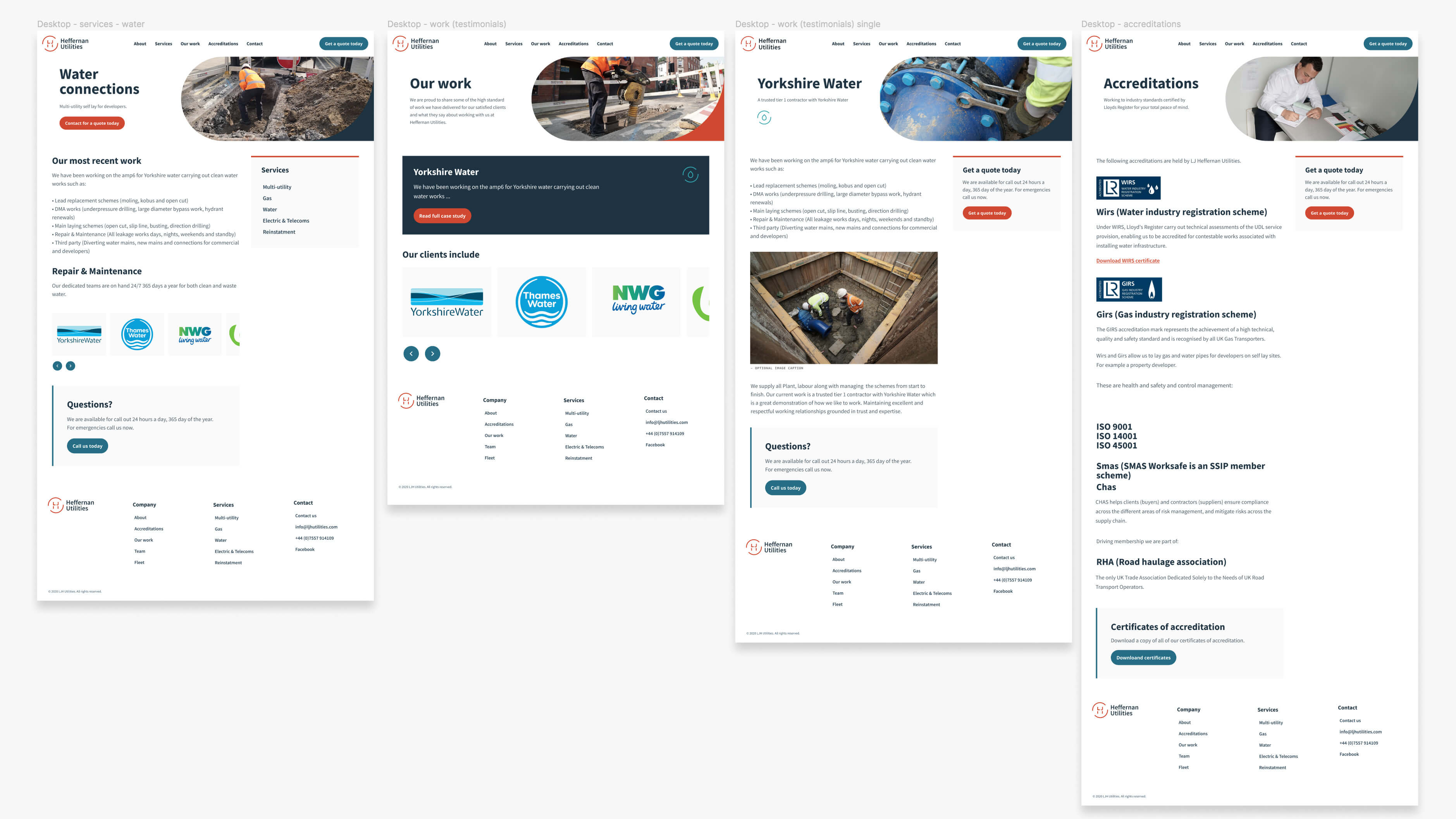 Heffernan Utilities: visual identity and website for a multi-utility ...