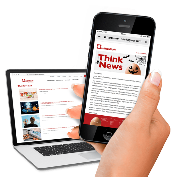 Hartmann | Sustainable moulded fibre egg packaging