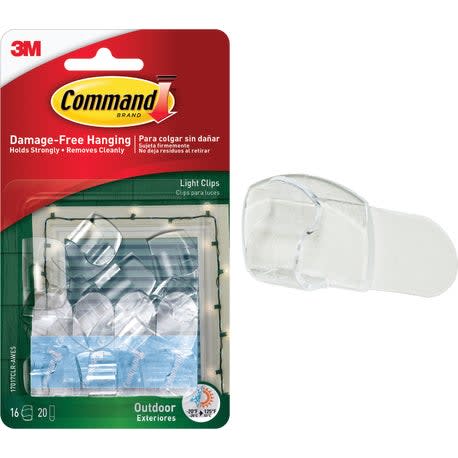 Command Outdoor Light Clips with Foam Strips, 16-Pack | Hartville Hardware
