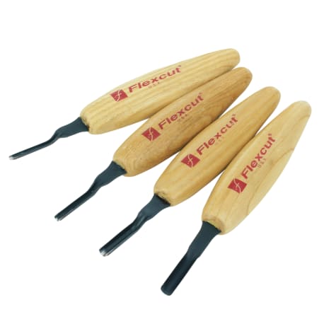 Flexcut 4 Pc. Deep U-Gouge Micro Tool Set | Hartville Hardware
