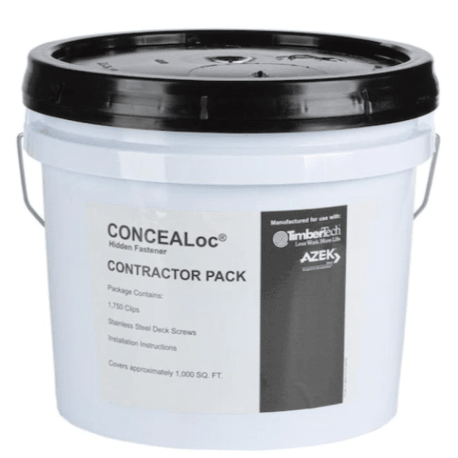 TimberTech CONCEALoc Fastener Clips & Screws Bucket | Hartville Hardware