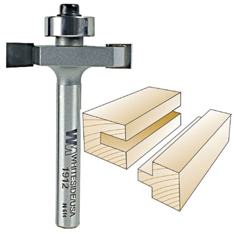 Whiteside Slotting & Rabbeting Bit 1/4 in. SH x 1/4 in. CL x 3/8 in. CD ...
