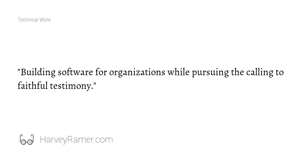 Harvey Ramer - Software Development & Technical Consulting