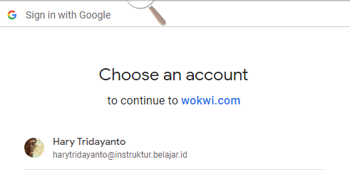 Kontrol LED dengan wokwi