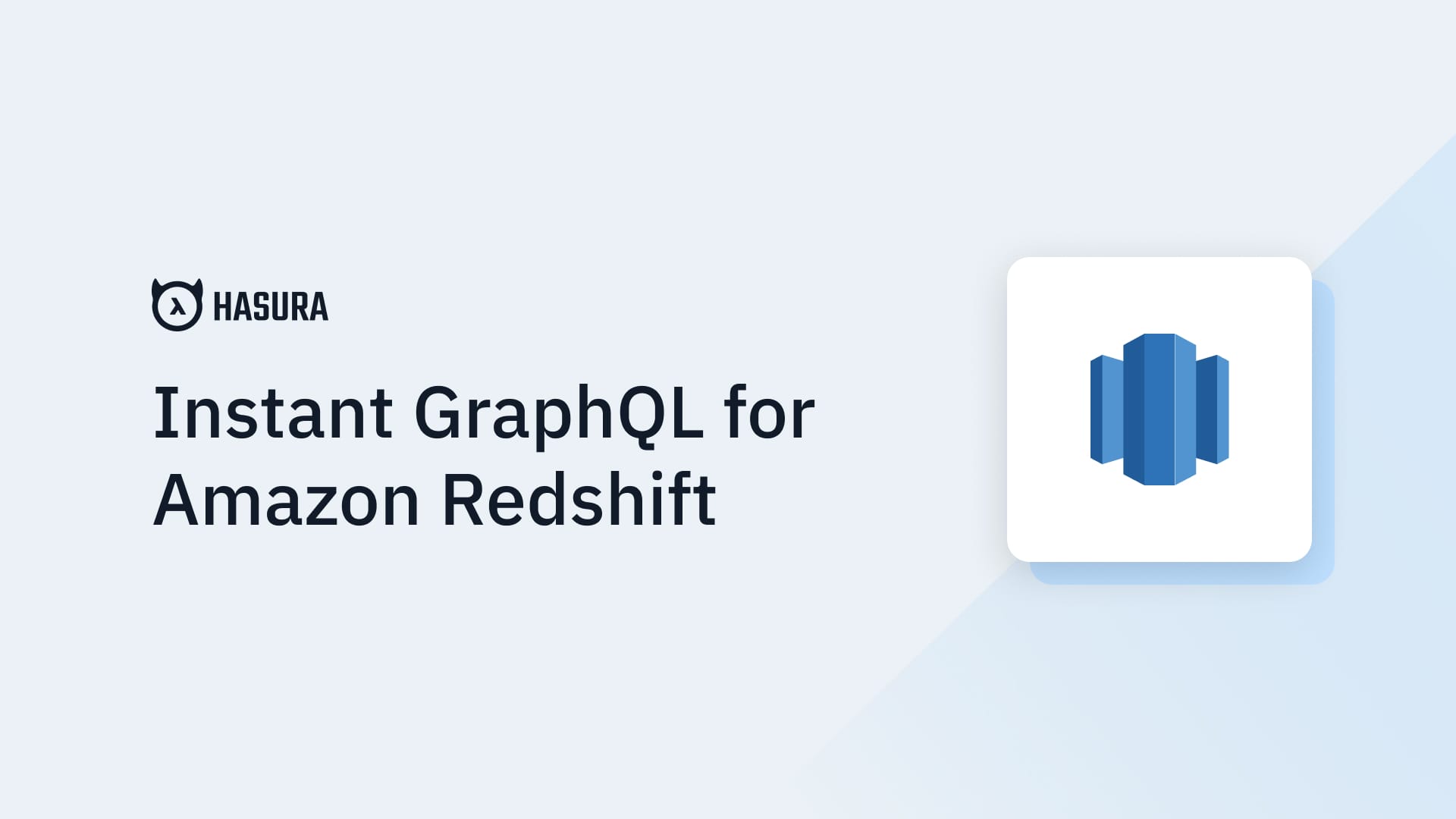 Instant Realtime GraphQL APIs on Amazon Redshift - Hasura
