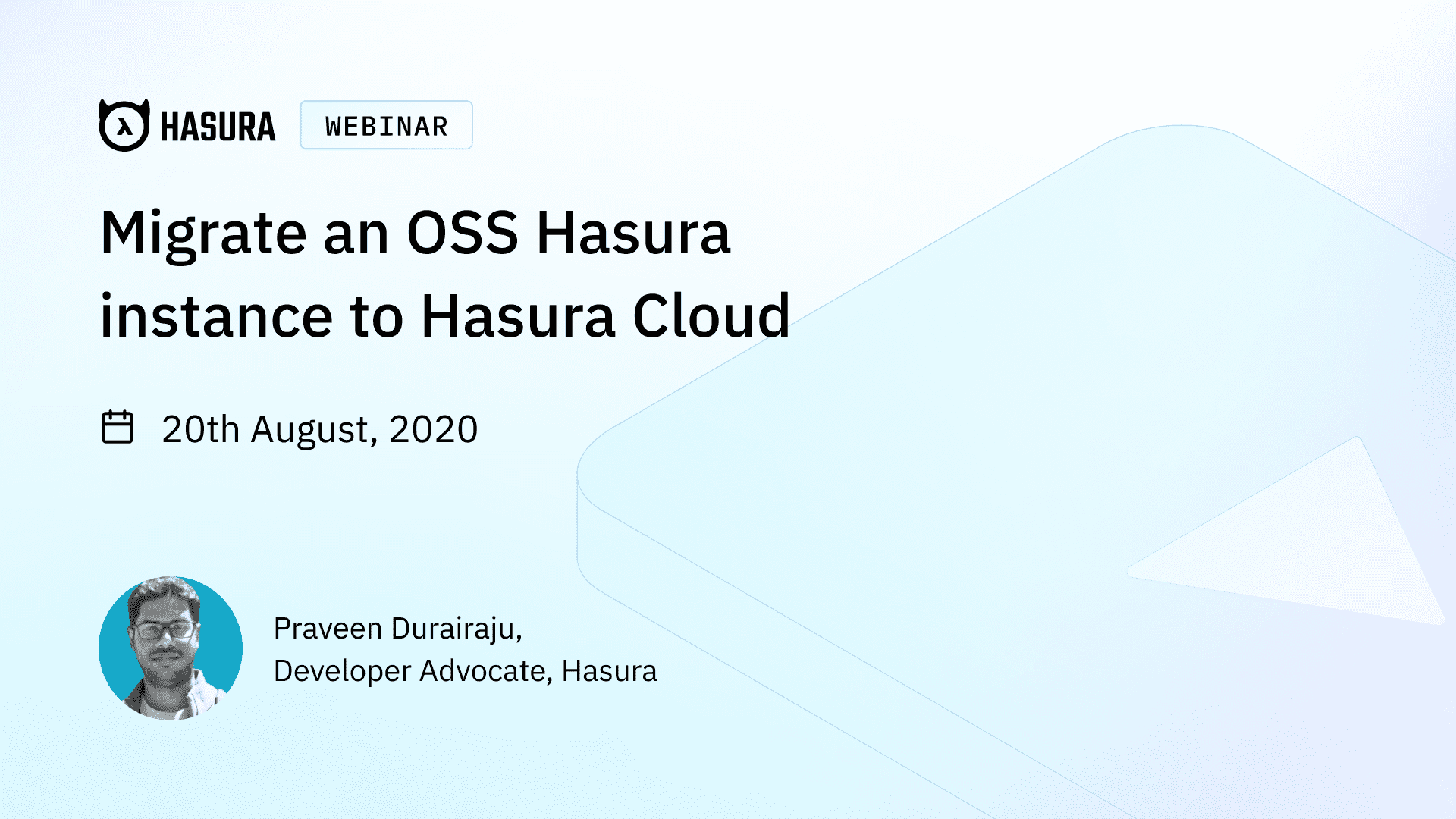 Migrate an OSS Hasura instance to Hasura Cloud