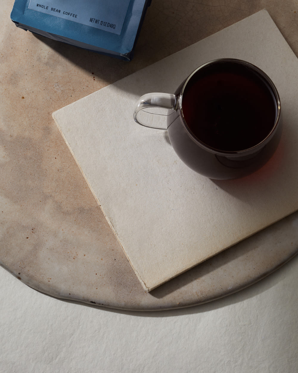 Cup of coffee on a counter